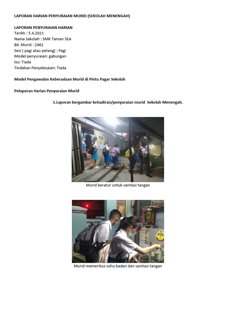 Contoh Laporan Harian | PDF