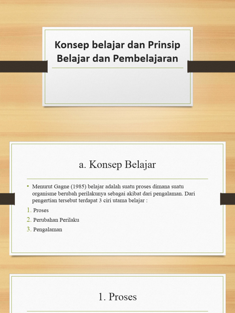 Modul 1 KB 1 Konsep Belajar Dan Prinsip Belajar | PDF