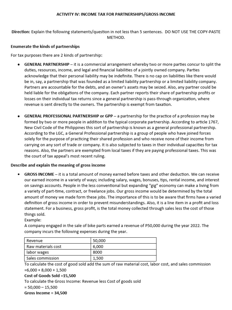 Act05 Lfta222n001 Capistrano Joana | PDF | Partnership | Gross Income