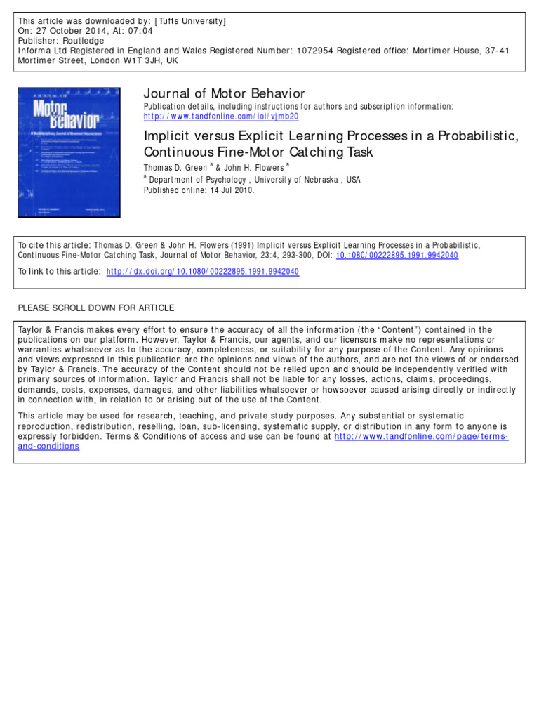Implicit Versus Explicit Learning Processes - in A Probabilistic ... Implicit Versus Explicit Learning Processes - in A Probabilistic ...