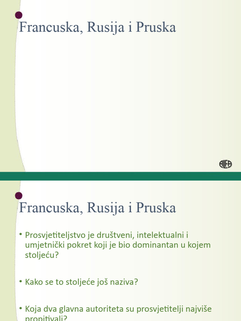 Francuska, Pruska I Rusija | PDF