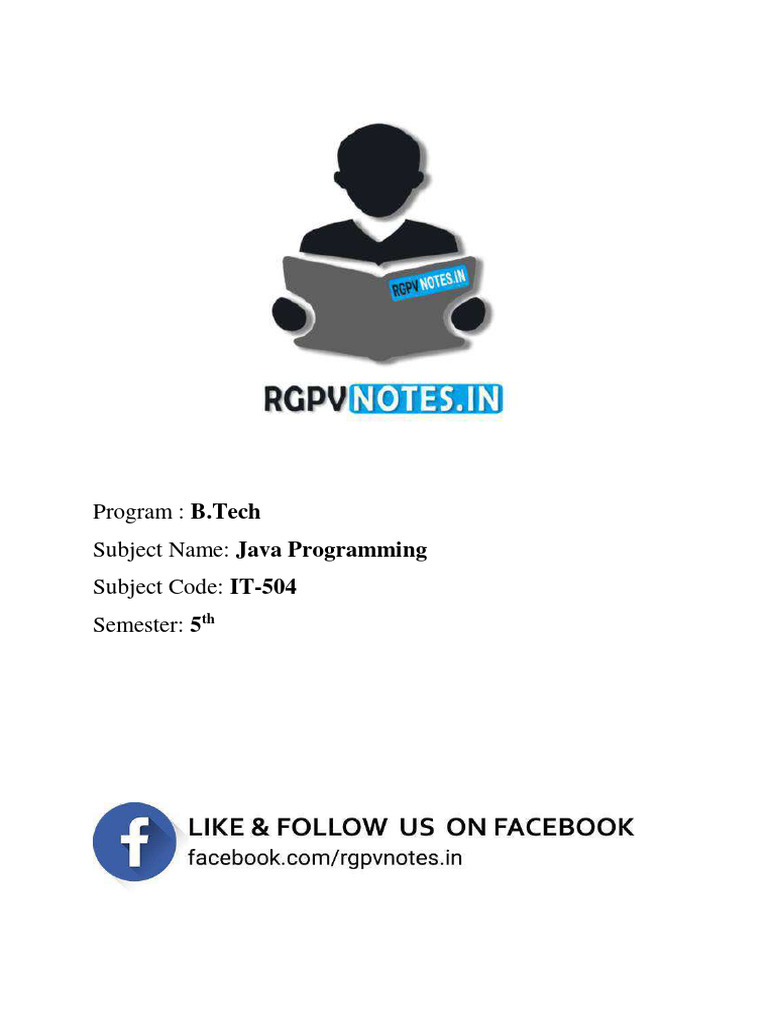 Unit 3 - Java Programming - WWW - Rgpvnotes.in | PDF | Thread ...