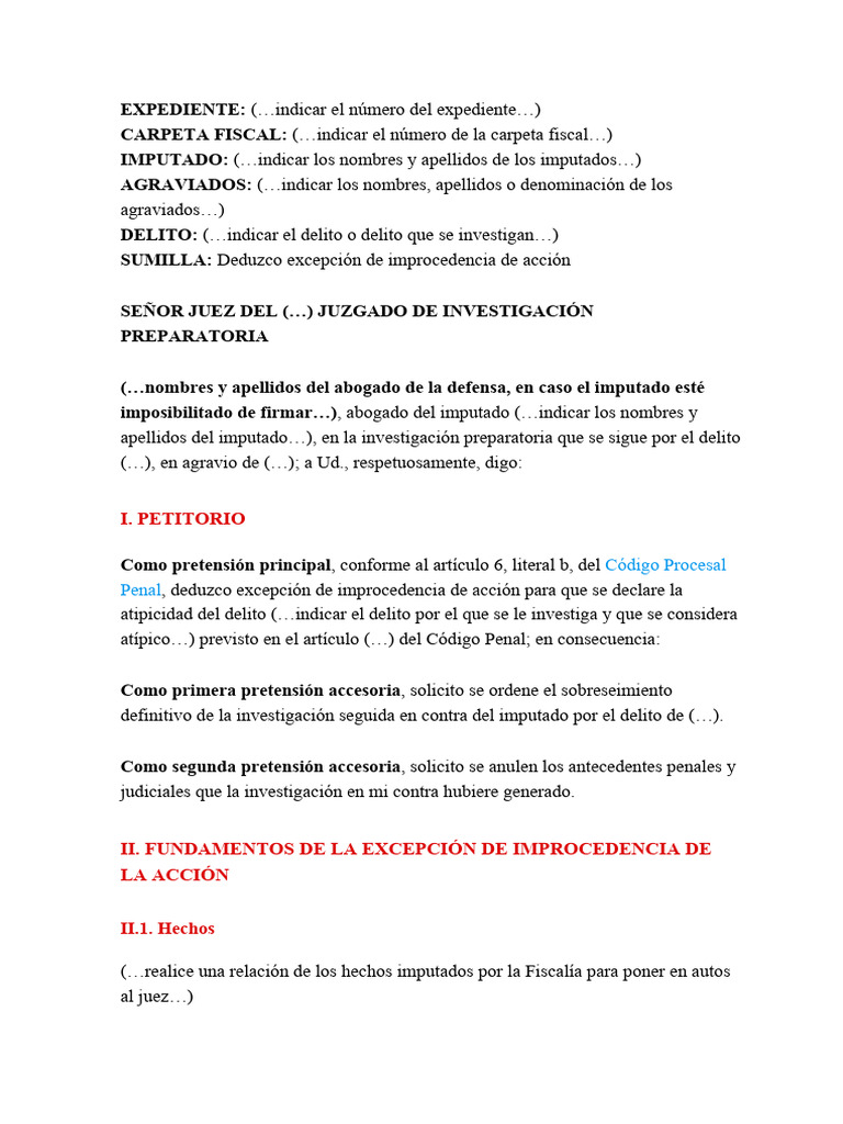 Modelo Escrito Prescripcion | PDF | Derecho penal | Fiscal