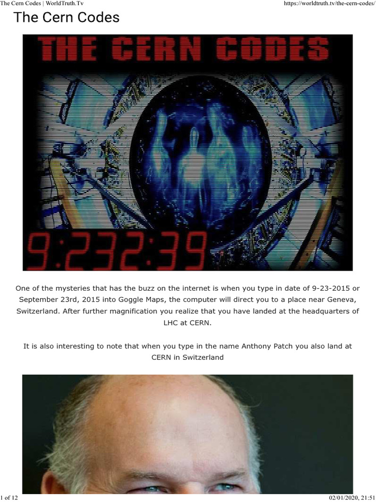 The Cern Codes - World-TV | PDF | Large Hadron Collider | Dimension