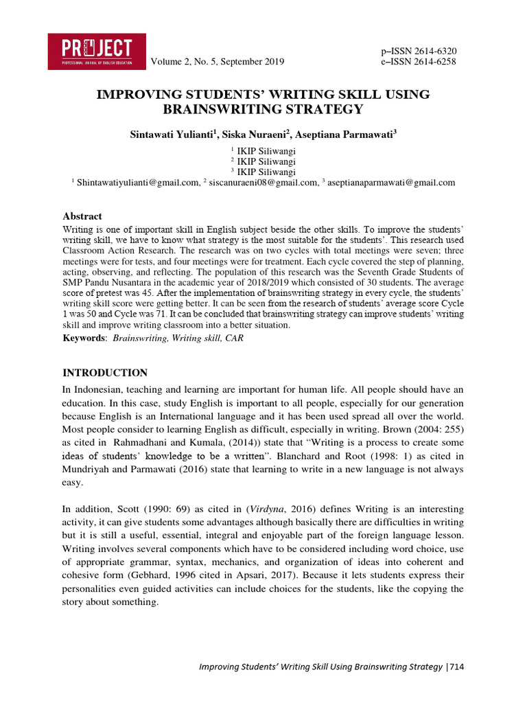 Improving_Students_Writing_Skill_Using_B | PDF | Teachers | Lesson Plan