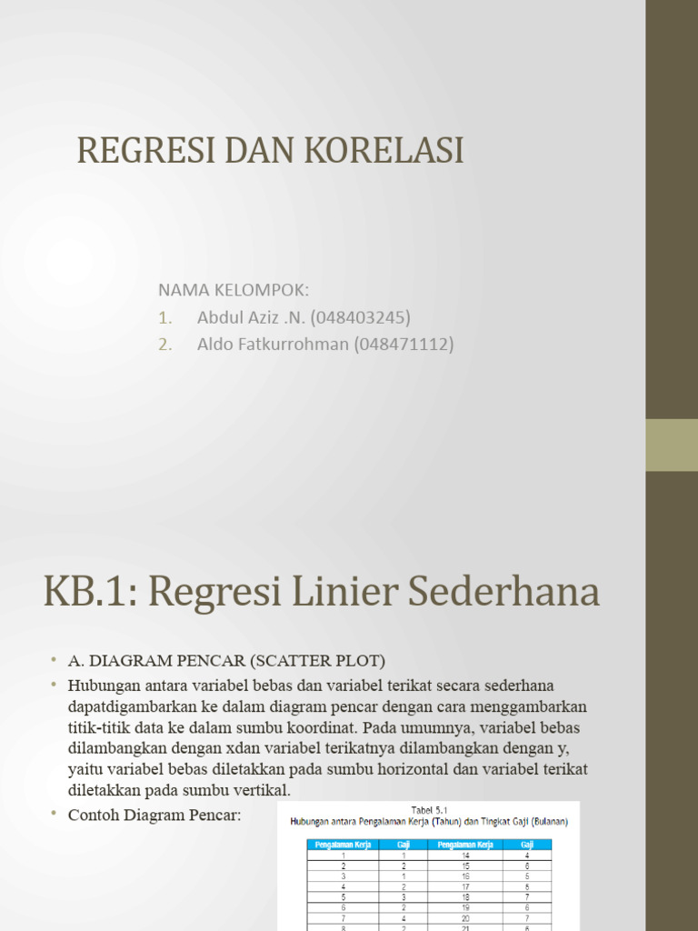 REGRESI DAN KORELASI Modul 5 | PDF