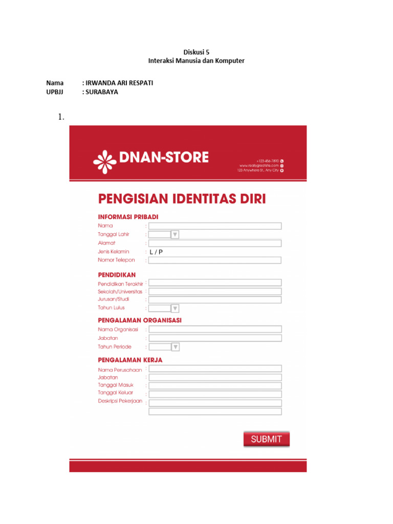 Diskusi 5 Interaksi Manusia Dan Komputer | PDF
