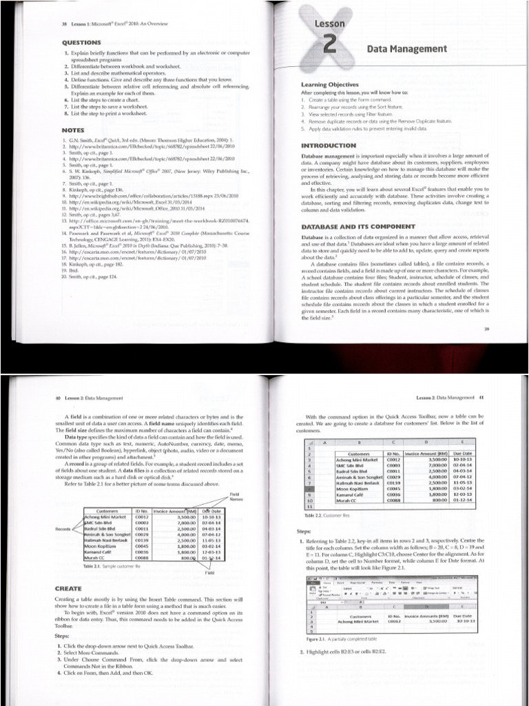 Chapter 2 Data Management. | PDF