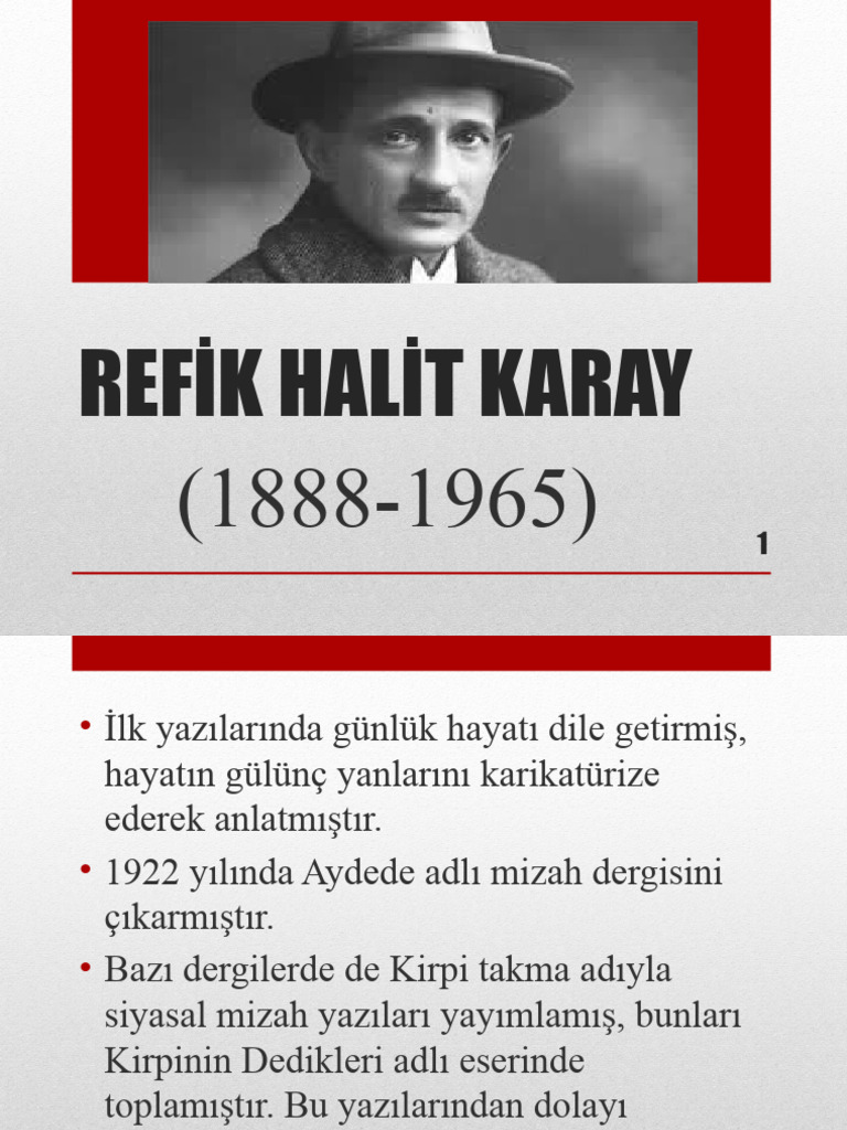 Refi̇k Hali̇t Karay | PDF