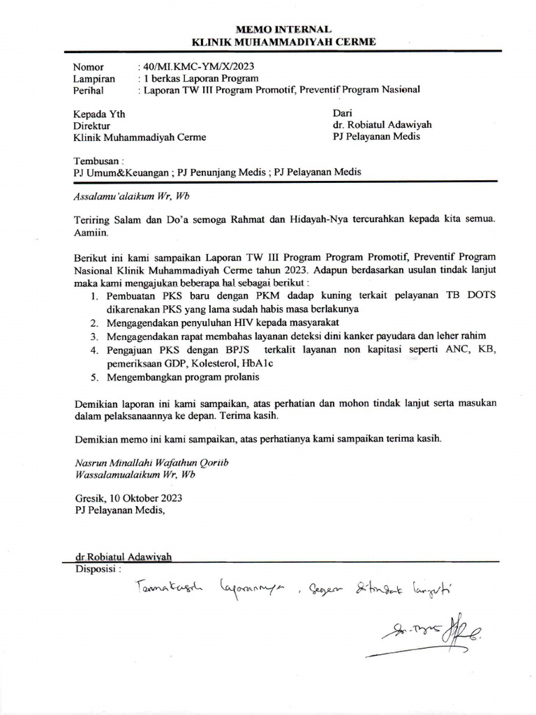 TTD MI Laporan Program Pronas KMC 2023 | PDF