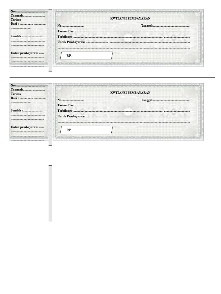 Format Kwitansi | PDF