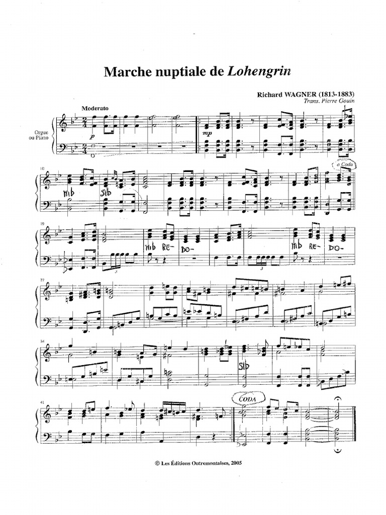 Wagner Richard, Marcia Nuziale | PDF