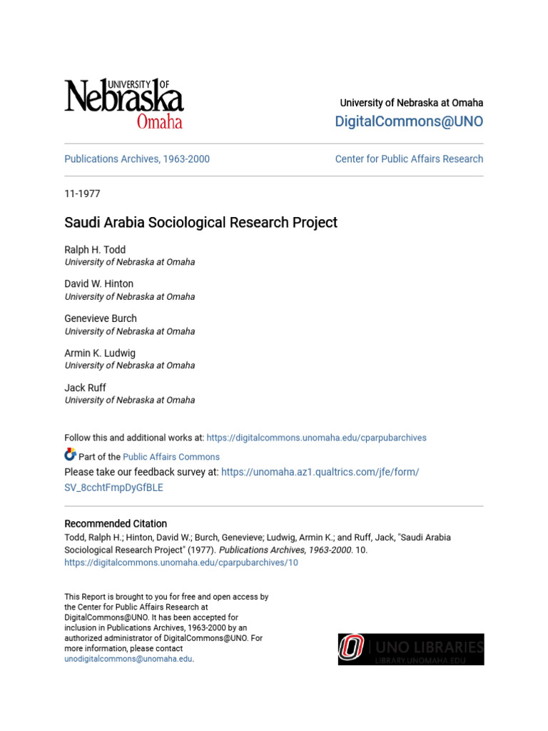 Saudi Arabia Sociological Research Project | PDF | Mena