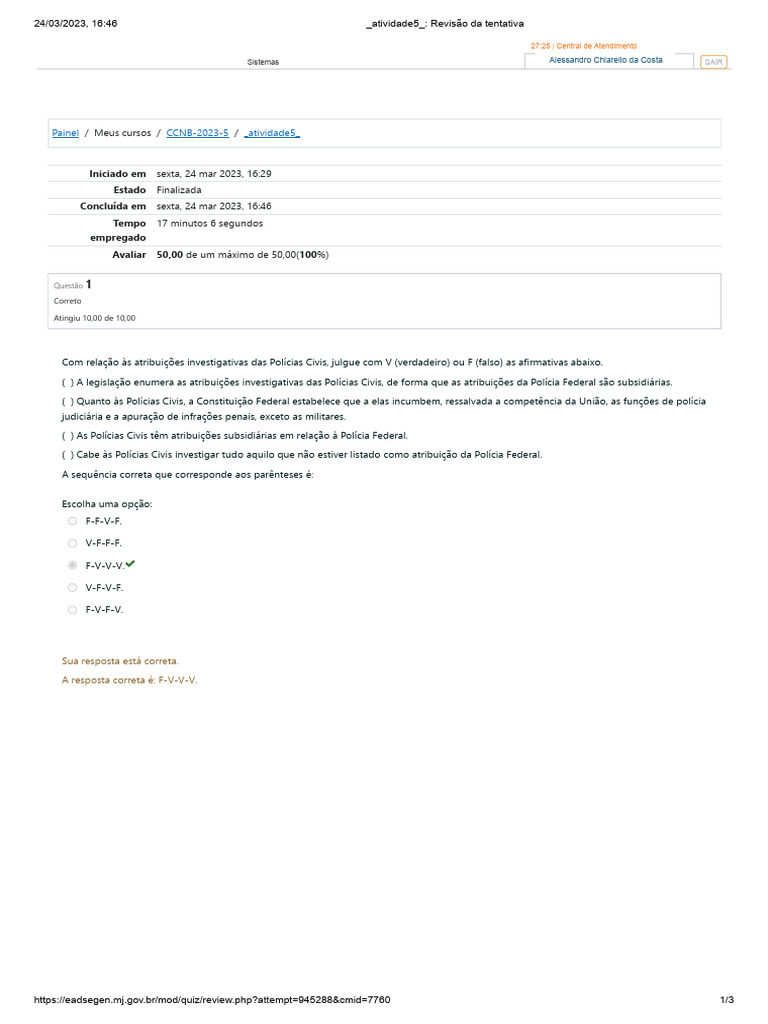 Atividade5 - Revisão Da Tentativa | PDF
