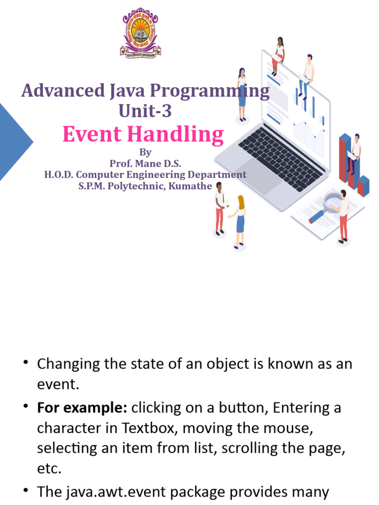 Unit 3 Event Handling Pdf Method Computer Programming Class Computer Programming 