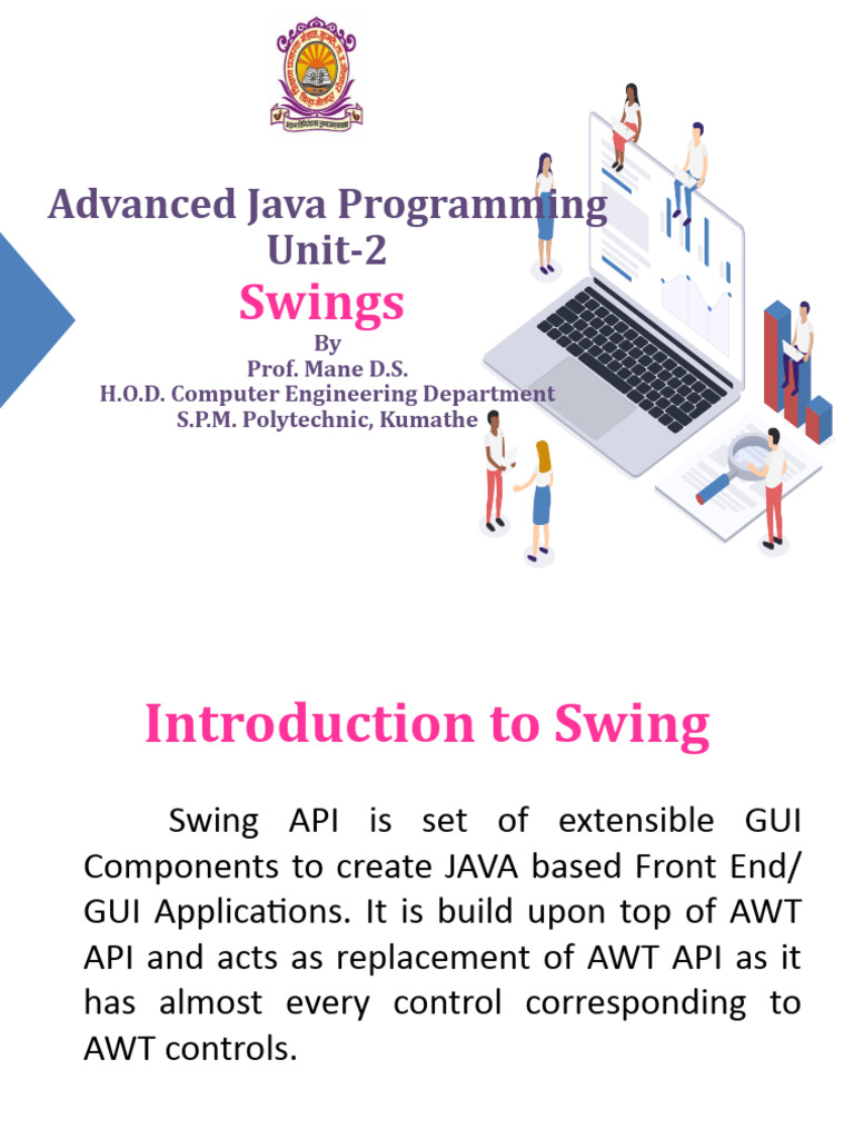 Unit-2 Swings | PDF | Software Engineering | Computing