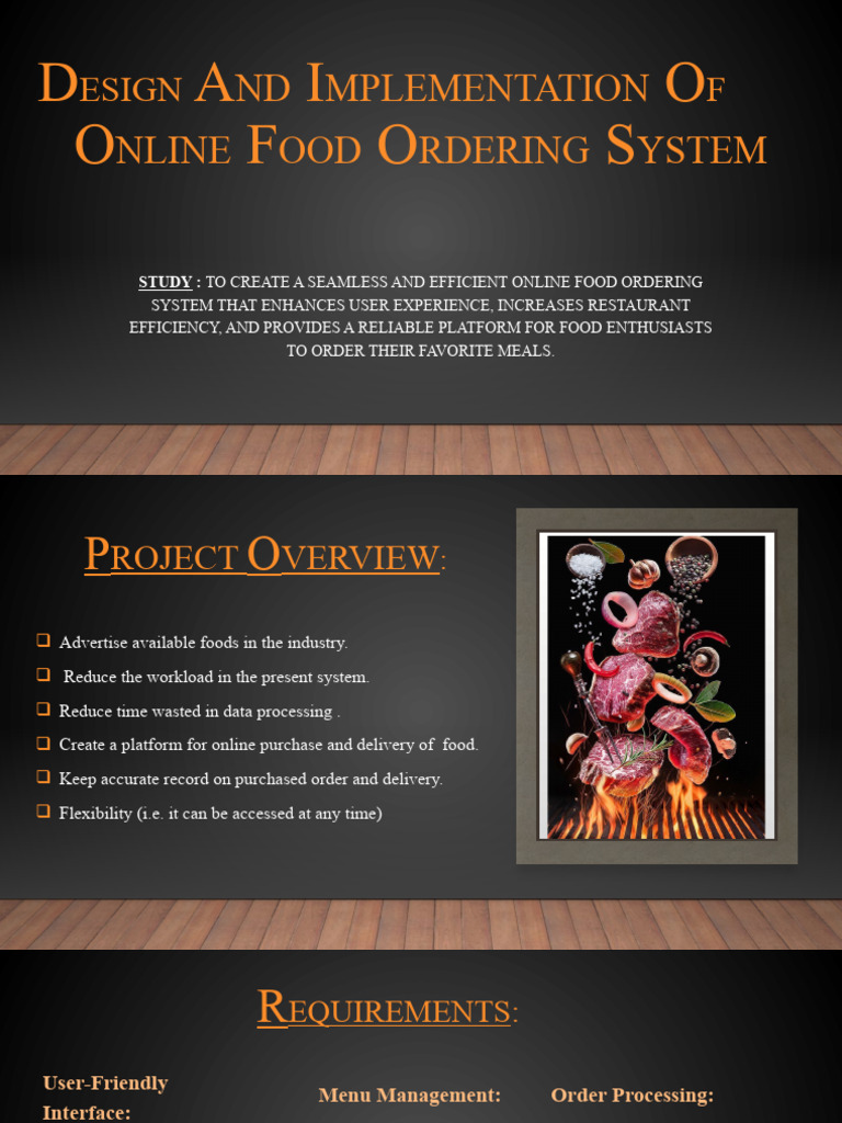 Design and Implementation of Online Food Ordering System | PDF | Menu ...