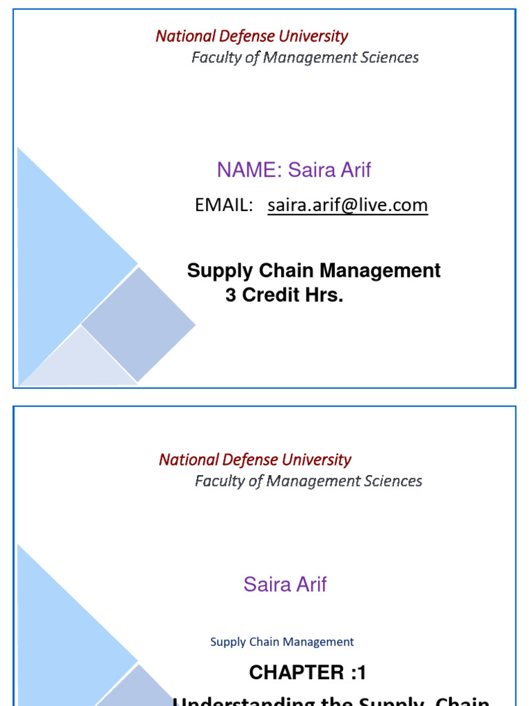 SCM Chapter 1 | PDF | Supply Chain | Supply Chain Management