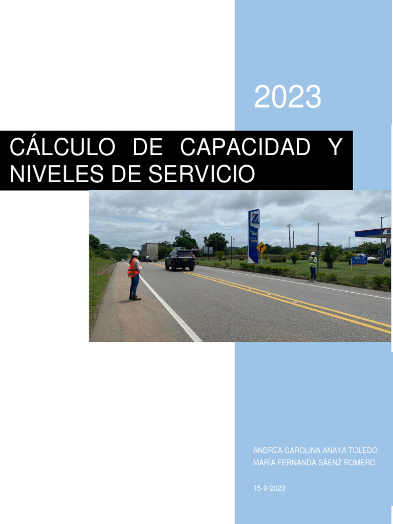 Informe Calculo de Capacidad y Niveles de Servicio | PDF | La carretera | Calle
