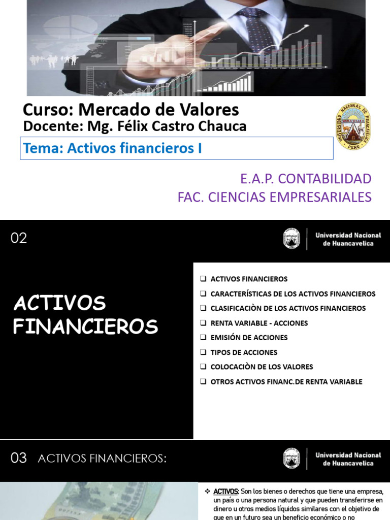 ClasesBV06 Activos Financieros I | PDF | Compartir (Finanzas) | Bolsa
