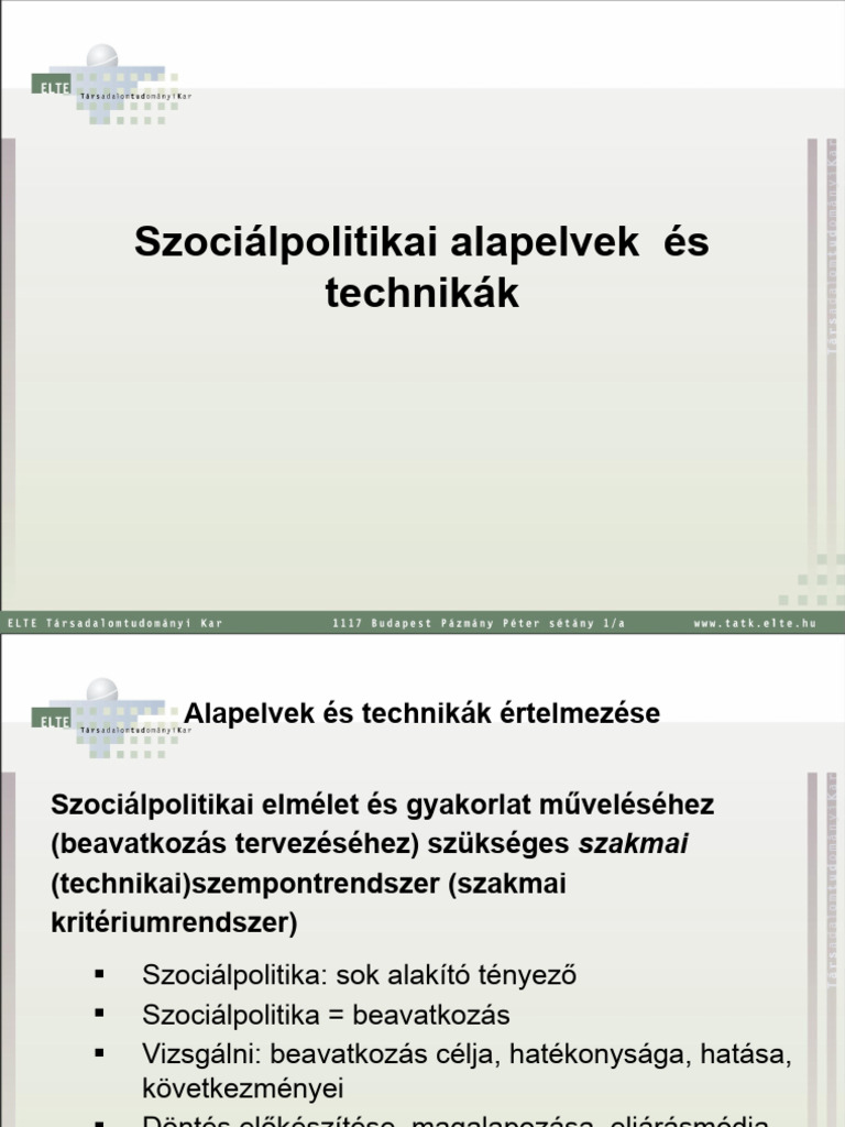 Alapelvek Technikak | PDF