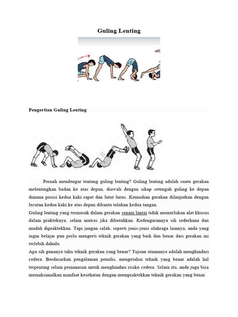 Teknik Dasar Guling Lenting dan Manfaatnya | PDF | Pengembangan Diri ...