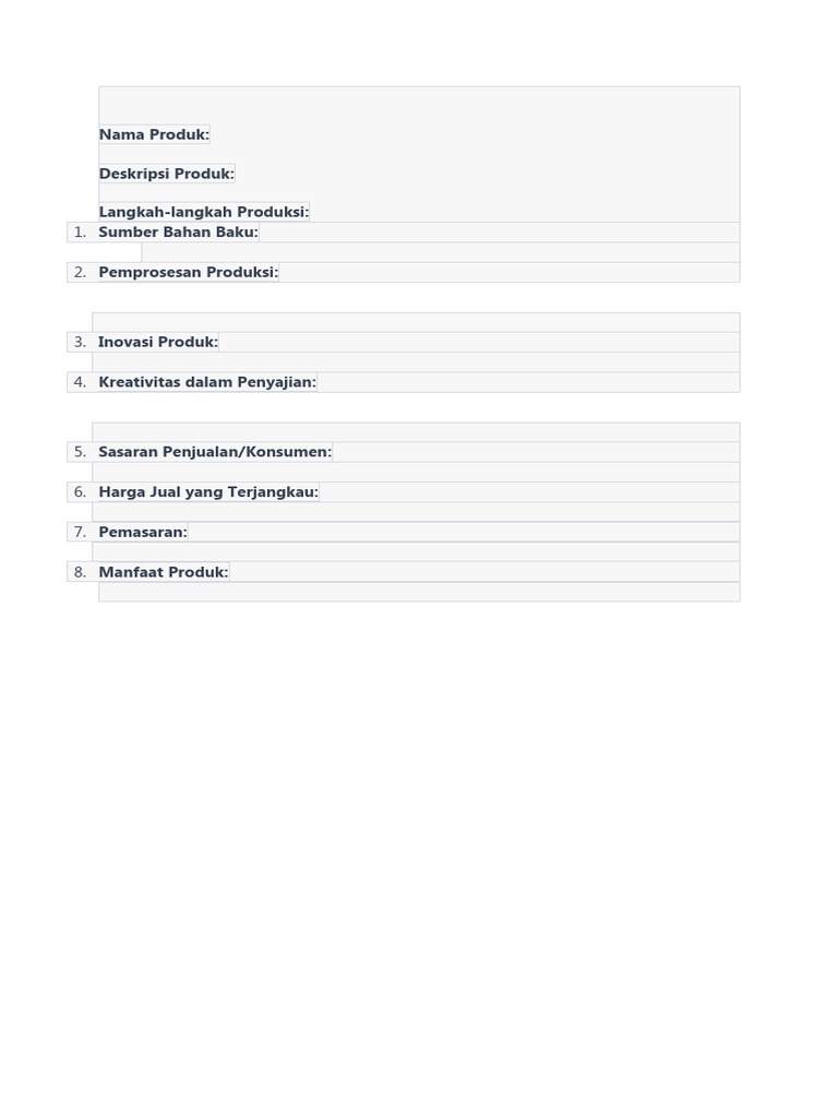 LK Rencana Kegiatan Produksi | PDF