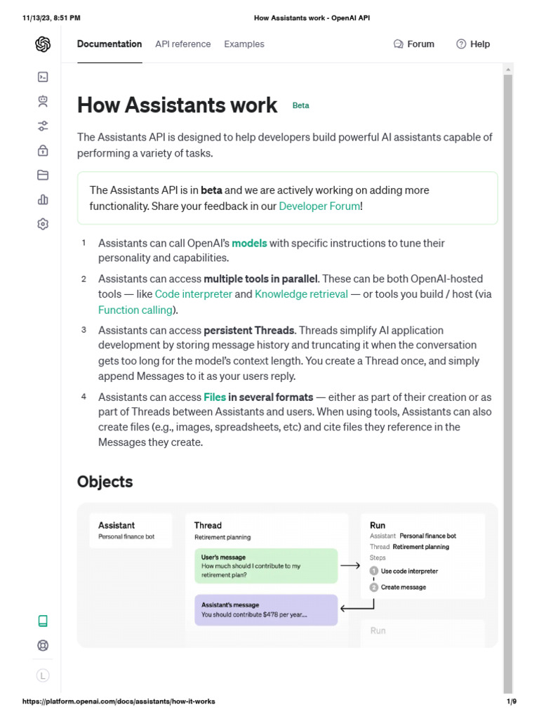 How Assistants Work Openai Api Pdf Computer File Thread Computing