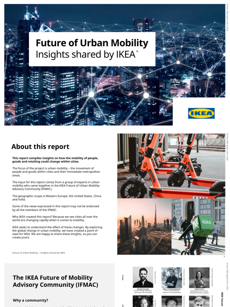 Future of Urban Mobility - 2023 - Report | PDF | Transport | Parking