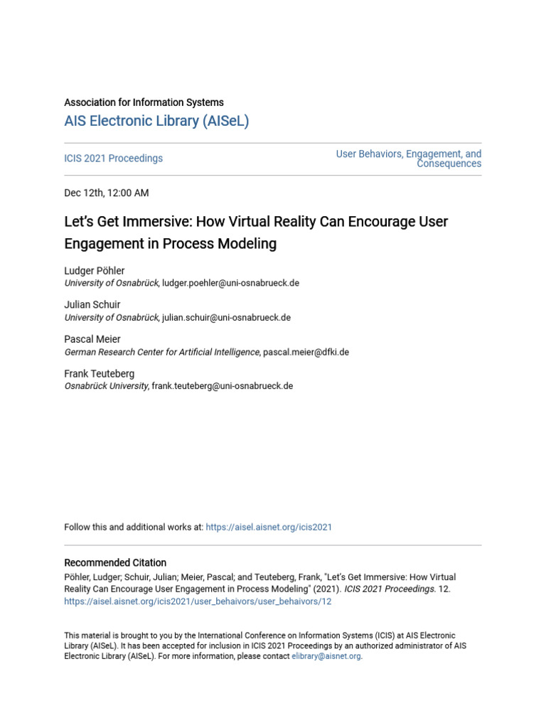 Let - S Get Immersive - How Virtual Reality Can Encourage User Engag | Download Free PDF ...