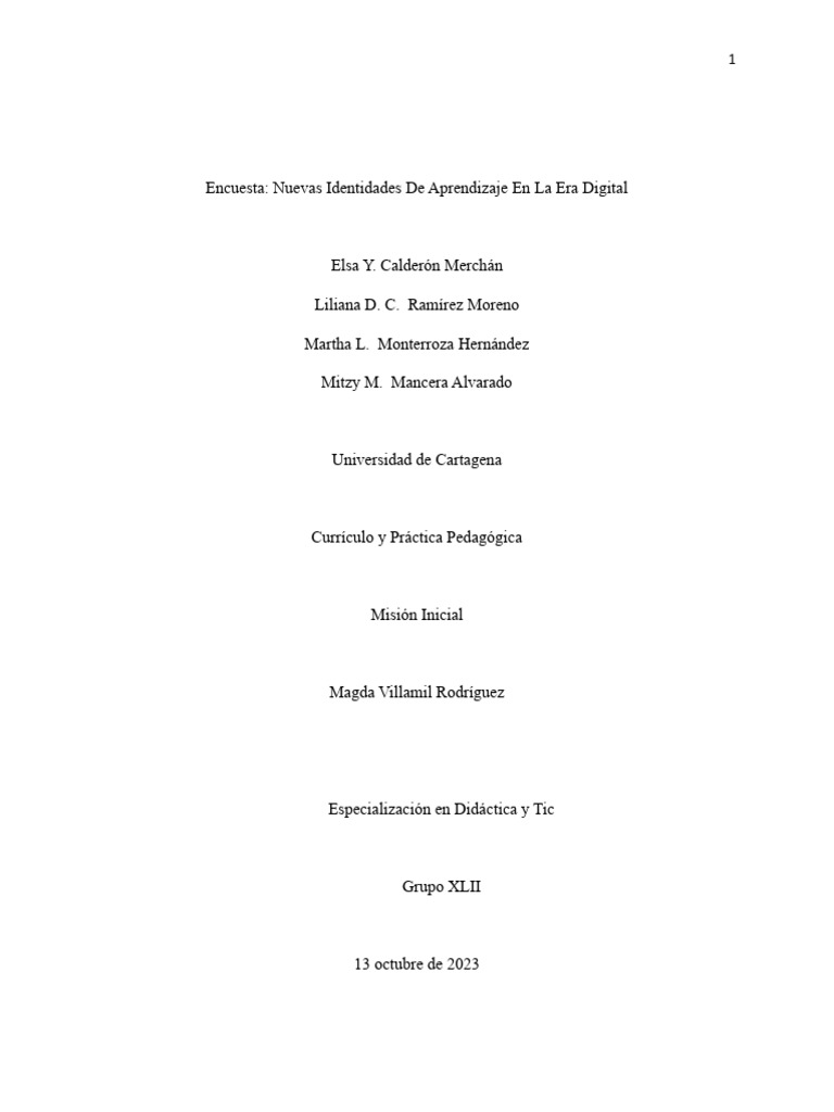 Misión Inicial. Currículo Práctica Pedgógica. Magda Villamil Rodriíguez | PDF | Plan de estudios ...
