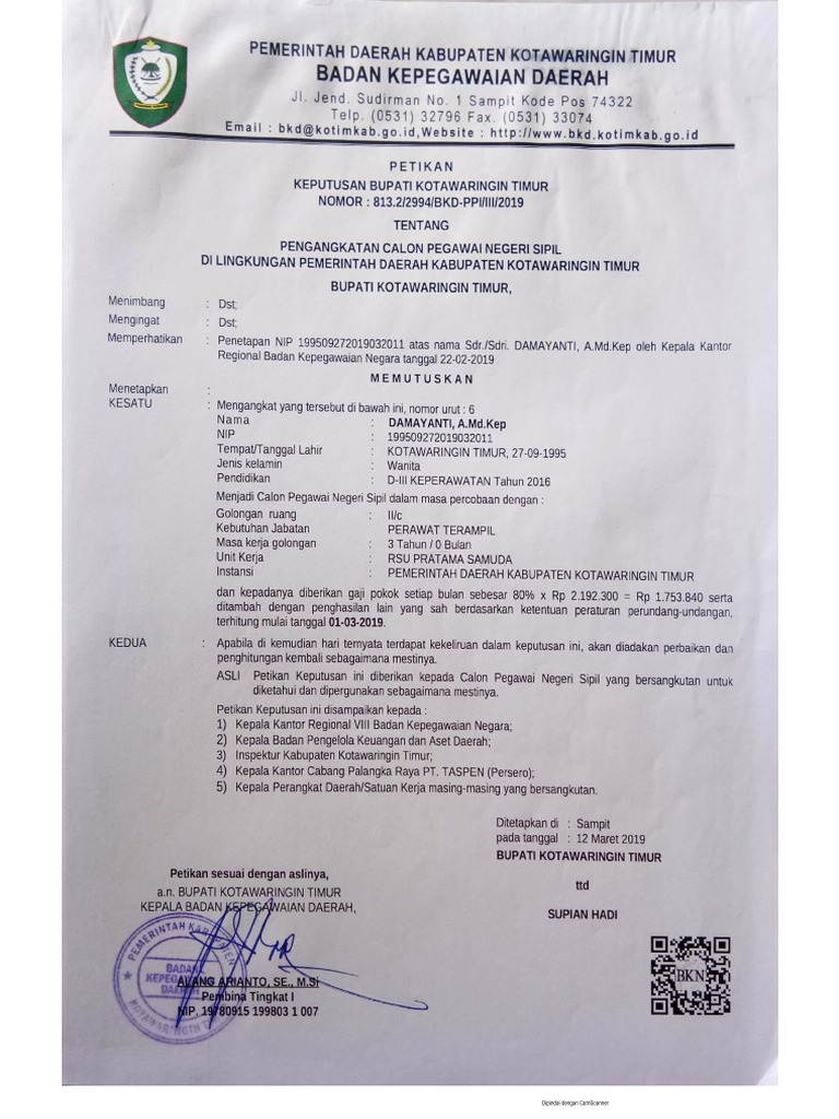 SK Cpns Damayanti | PDF