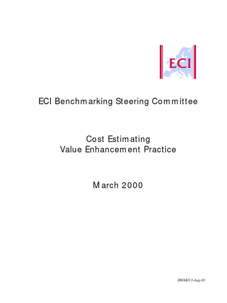 ECI Cost Estimating Practice | PDF | Risk | Accuracy And Precision