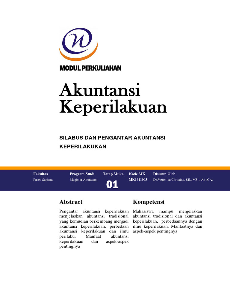 Modul 01 Pengantar Ak. Keperilakuan | PDF