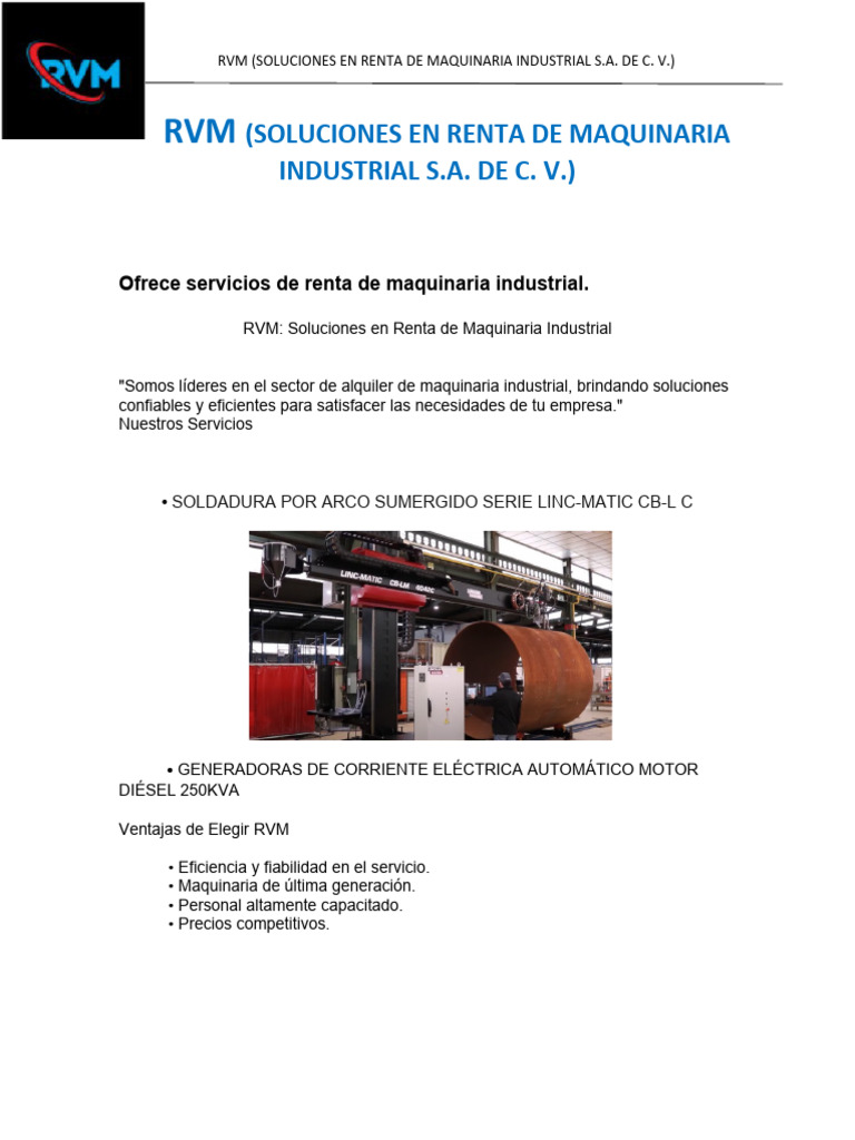 RVM Cotizacion | PDF