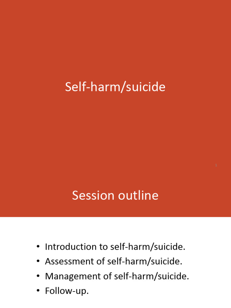Self Harm:Suicide | PDF | Suicide | Self Harm