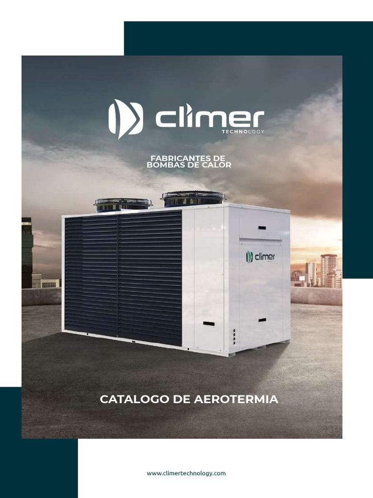 Bombas de Calor Climer: Aerotermia Eficiente | PDF | Bomba de calor ...
