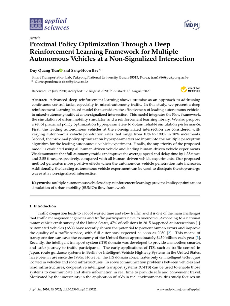 Proximal Policy Optimization Through A Deep Reinfo | PDF | Systems ...