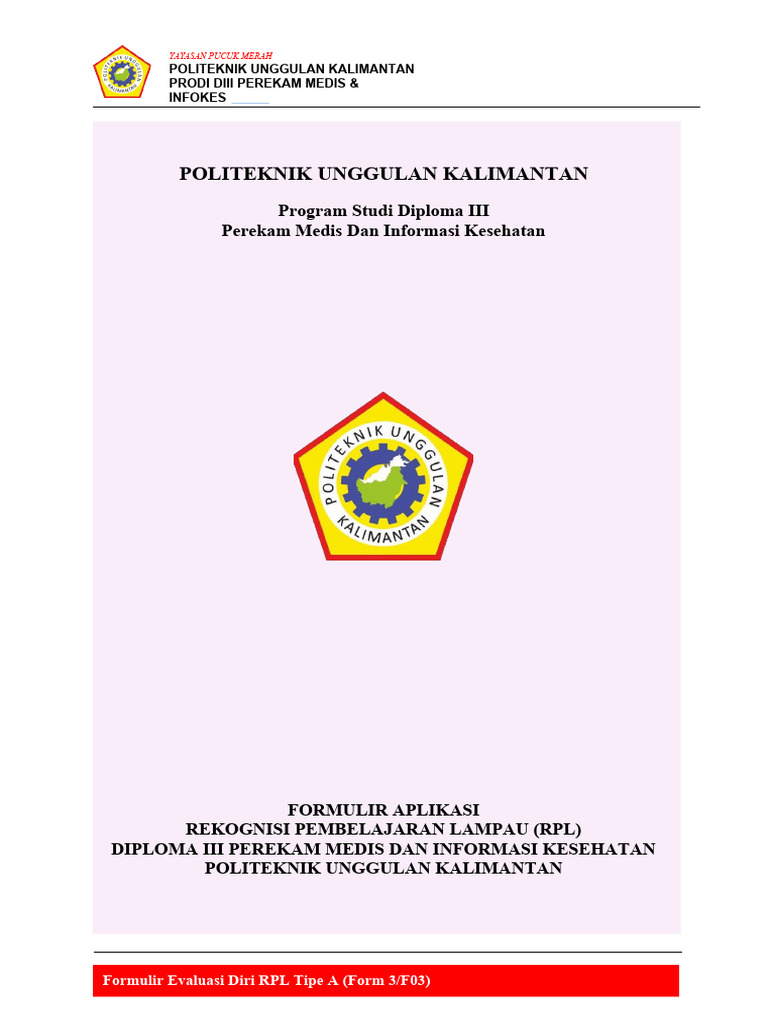 Formulir Evaluasi Diri | PDF