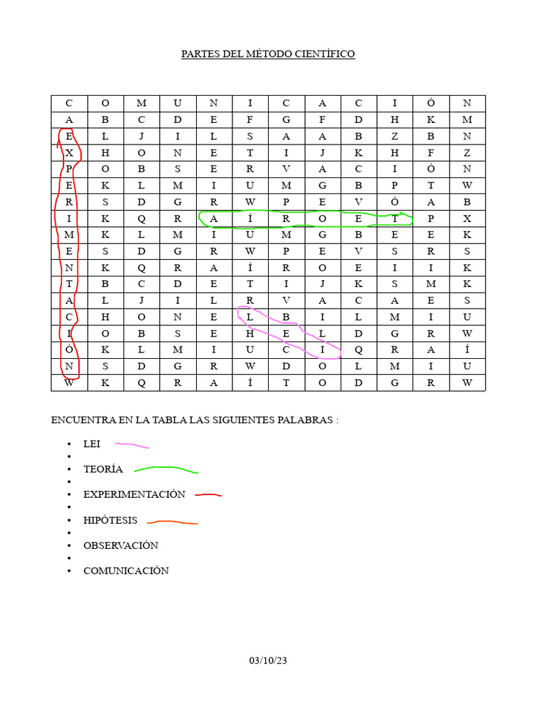 Metodo Cientifico Sopa de Letras 2 | PDF