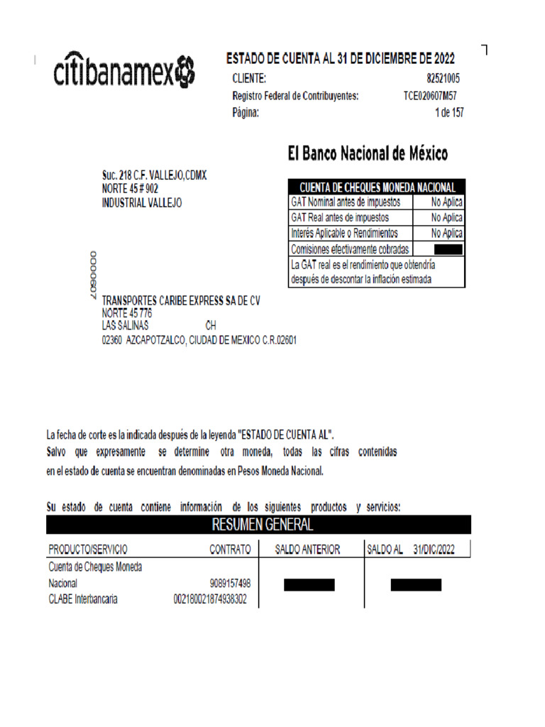 Caratula Bancaria | PDF