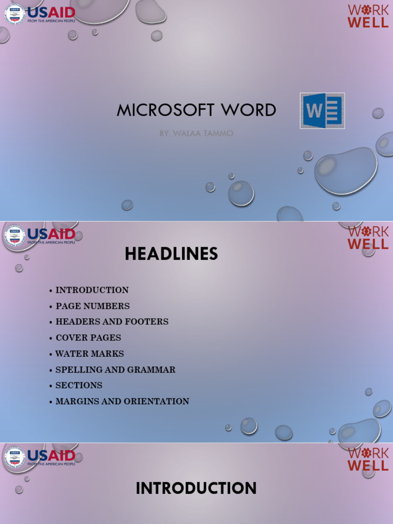 Microsoft Word: By: Walaa Tammo | PDF | Menu (Computing) | Microsoft Word