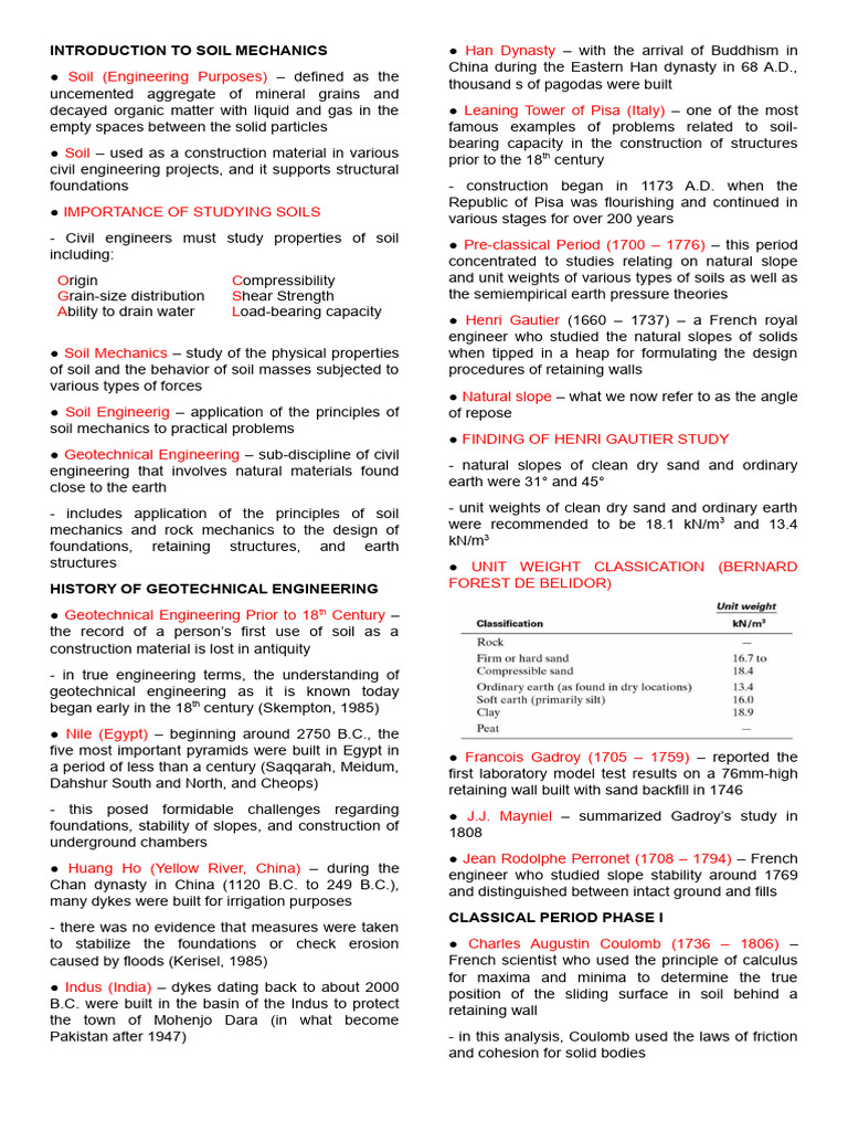 Geotech Reviewer Pdf Geotechnical Engineering Soil Mechanics