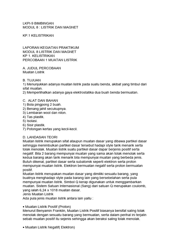 LKP Kelistrikan | PDF