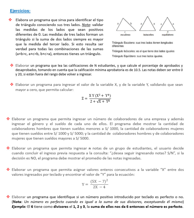 Ejercicios Programacion | PDF