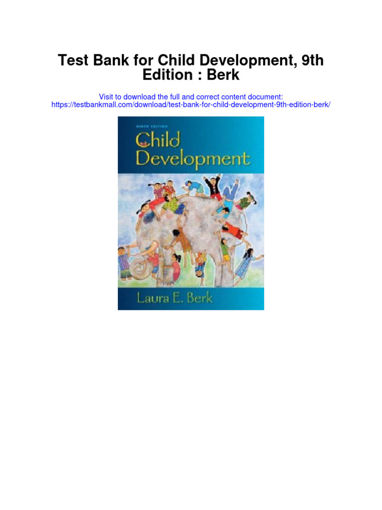 Test Bank For Child Development 9th Edition Berk | PDF | Id ...