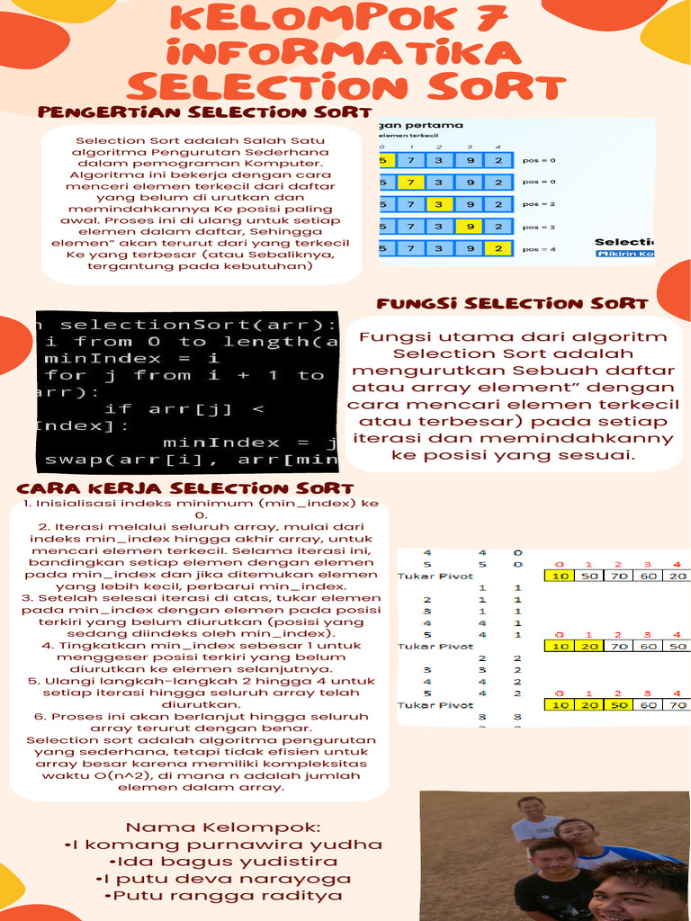 Infografis Kelompok 7 Selection Sort | PDF