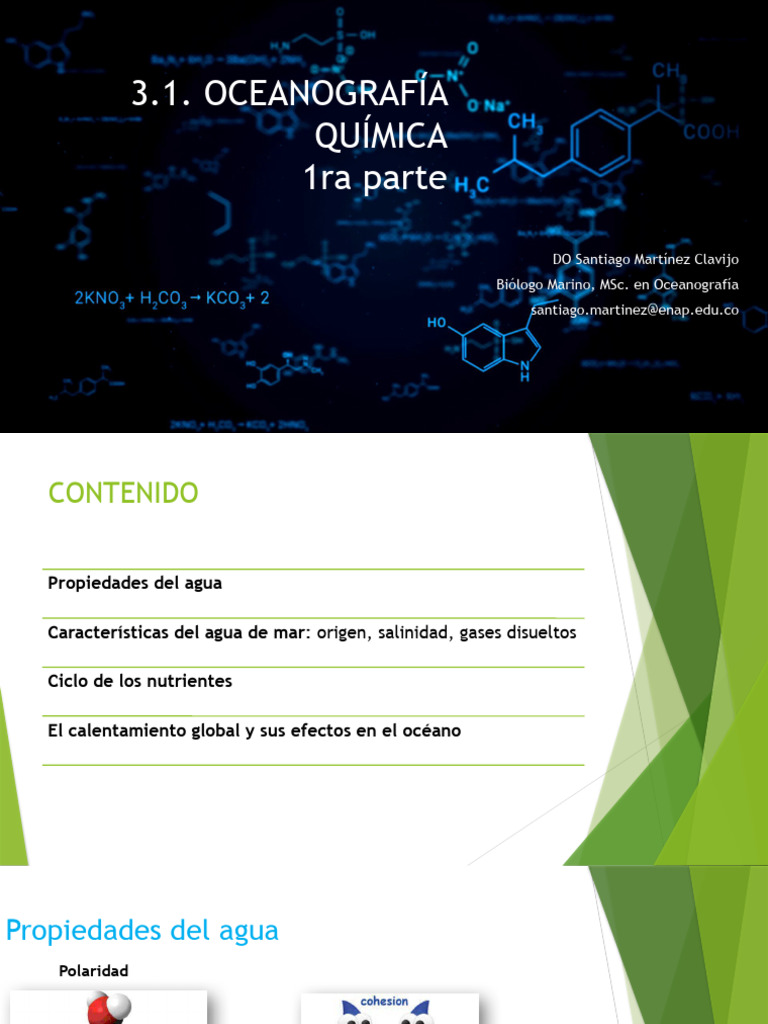 Fundamentos de Oceanografía Química | PDF | Agua | Agua de mar
