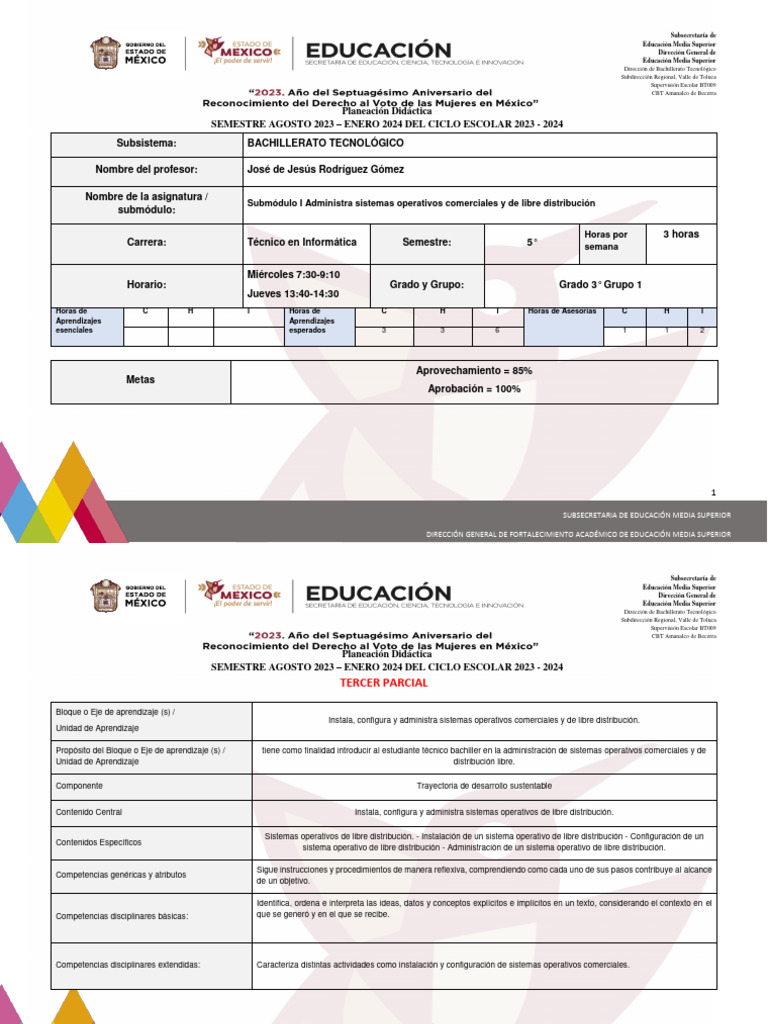 3º 07 SUBMÓDULO I ADMINISTRA SISTEMAS OPERATIVOS 3a | PDF | Evaluación ...