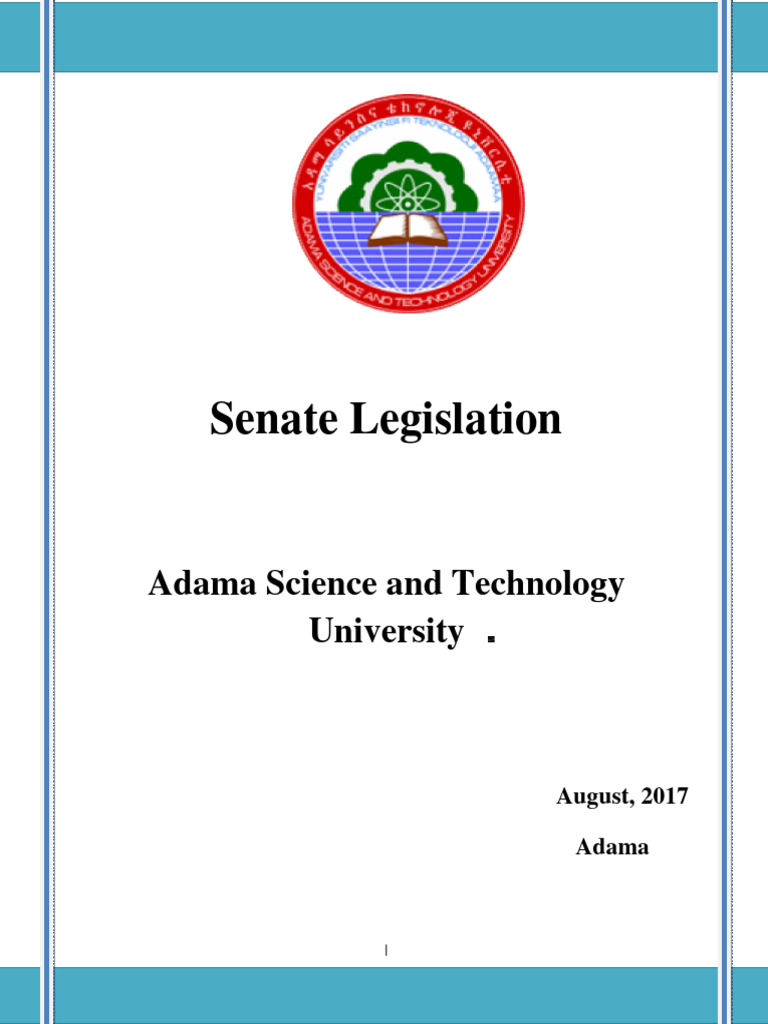 ASTU Legislation - August 2017 Edited | PDF | Thesis | Science